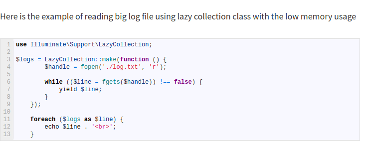Practical Useful Examples Of Using Laravel 6 Lazy Collections Class 1 Resourcifi